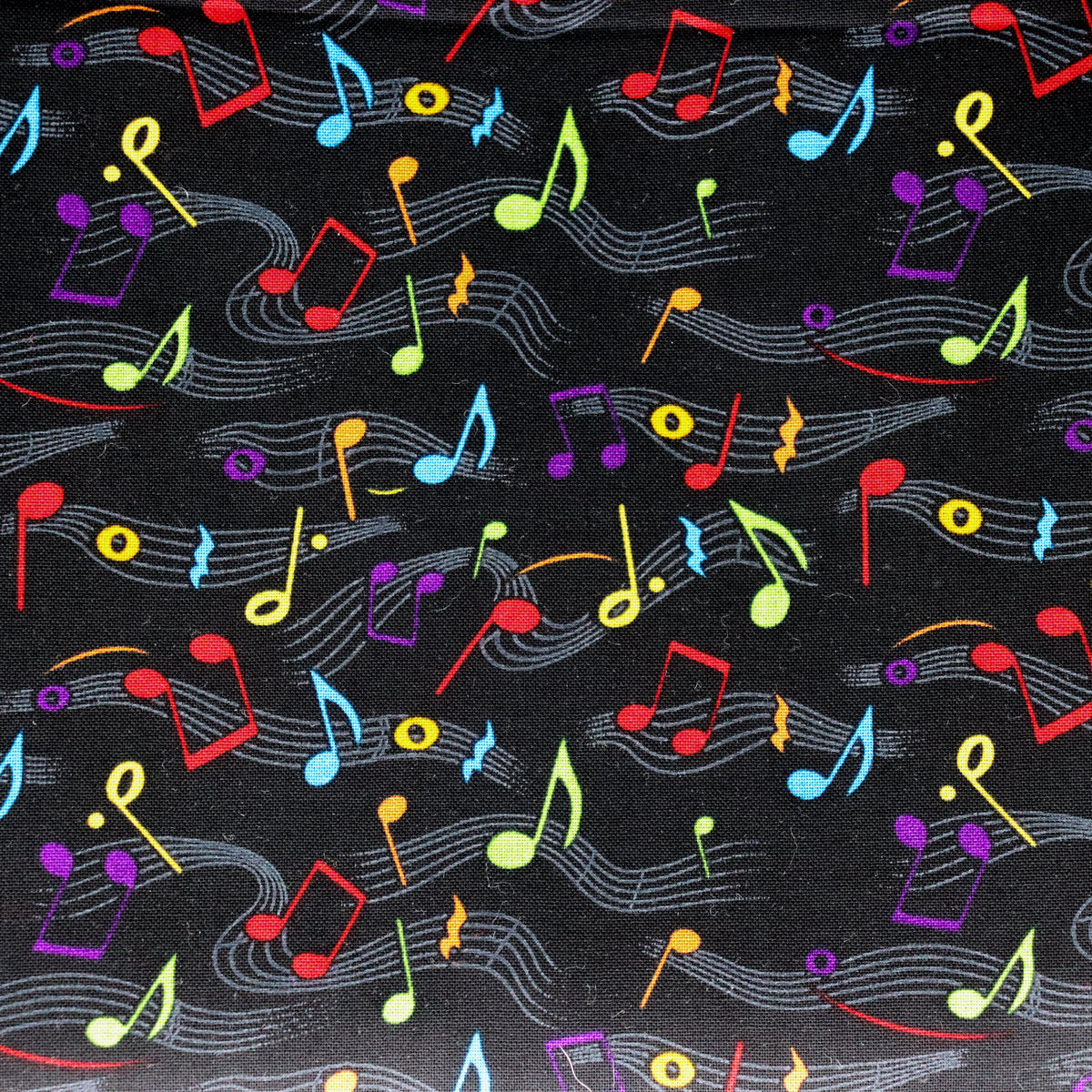 Rainbow Music Notes on Black Heat & Cold Packs – NerdyKeppie