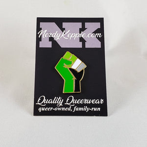 Solidarity Raised Fist Pride Enamel Pins – NerdyKeppie