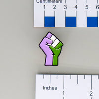 Solidarity Raised Fist Pride Enamel Pins – NerdyKeppie