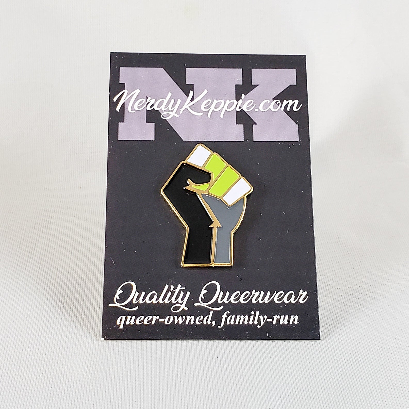 Solidarity Raised Fist Pride Enamel Pins – NerdyKeppie