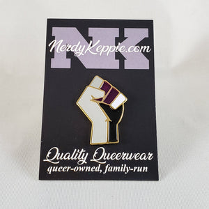 Solidarity Raised Fist Pride Enamel Pins – NerdyKeppie