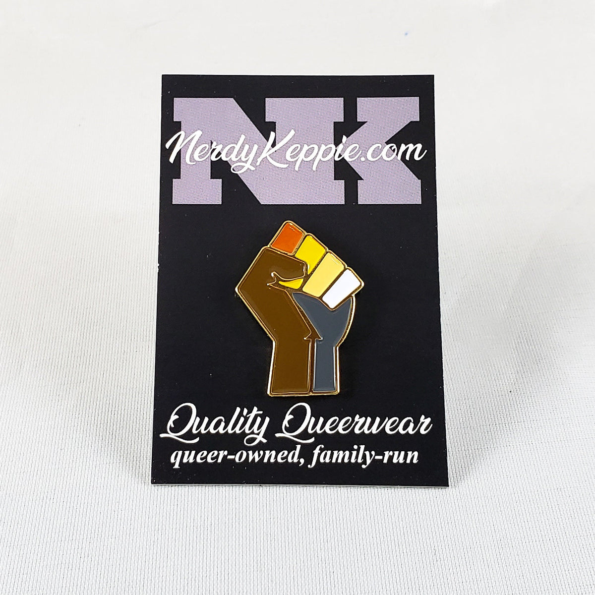 Solidarity Raised Fist Pride Enamel Pins – NerdyKeppie